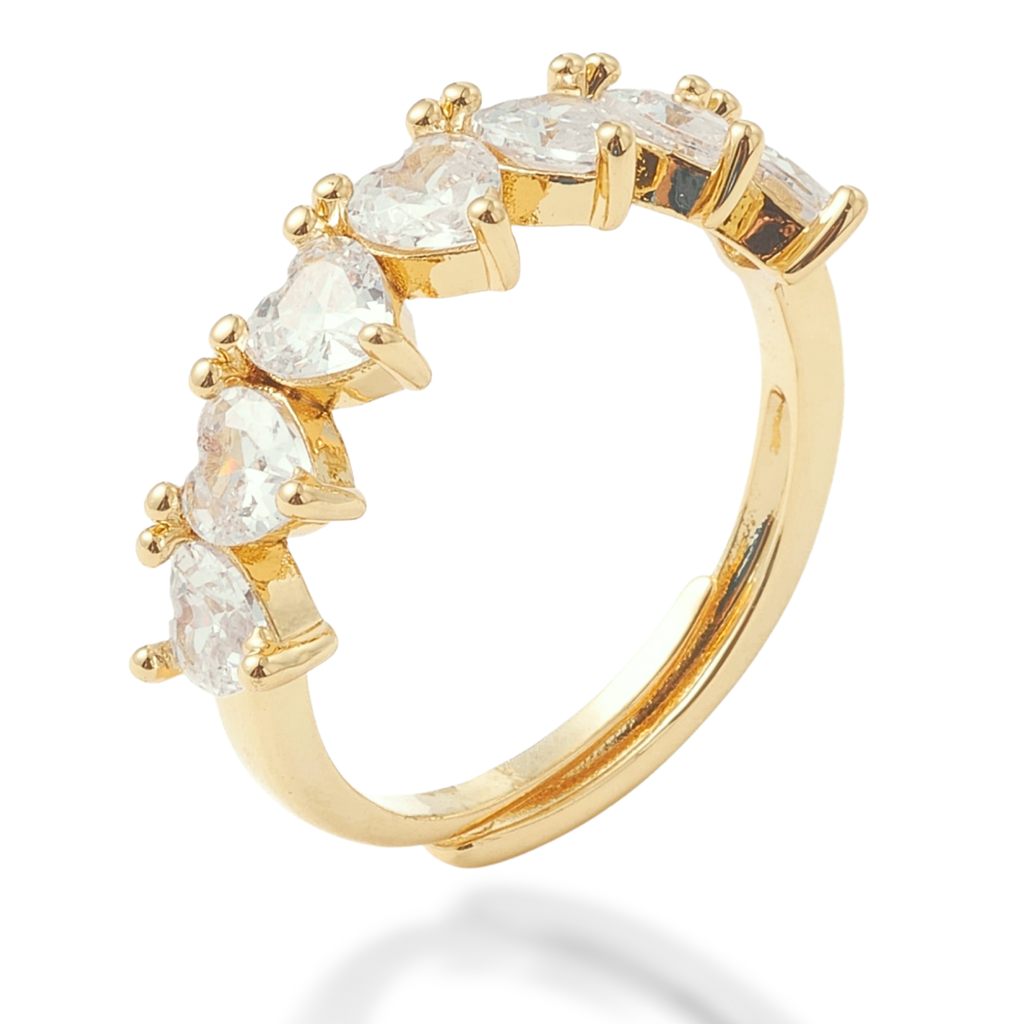 Faithful Hearts Adjustable Ring in Gold and Silver – AMADI Jewelry