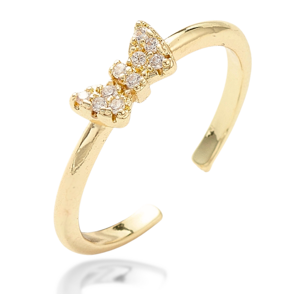 Just a Lil' Bow Adjustable Ring in Gold and Silver – AMADI Jewelry