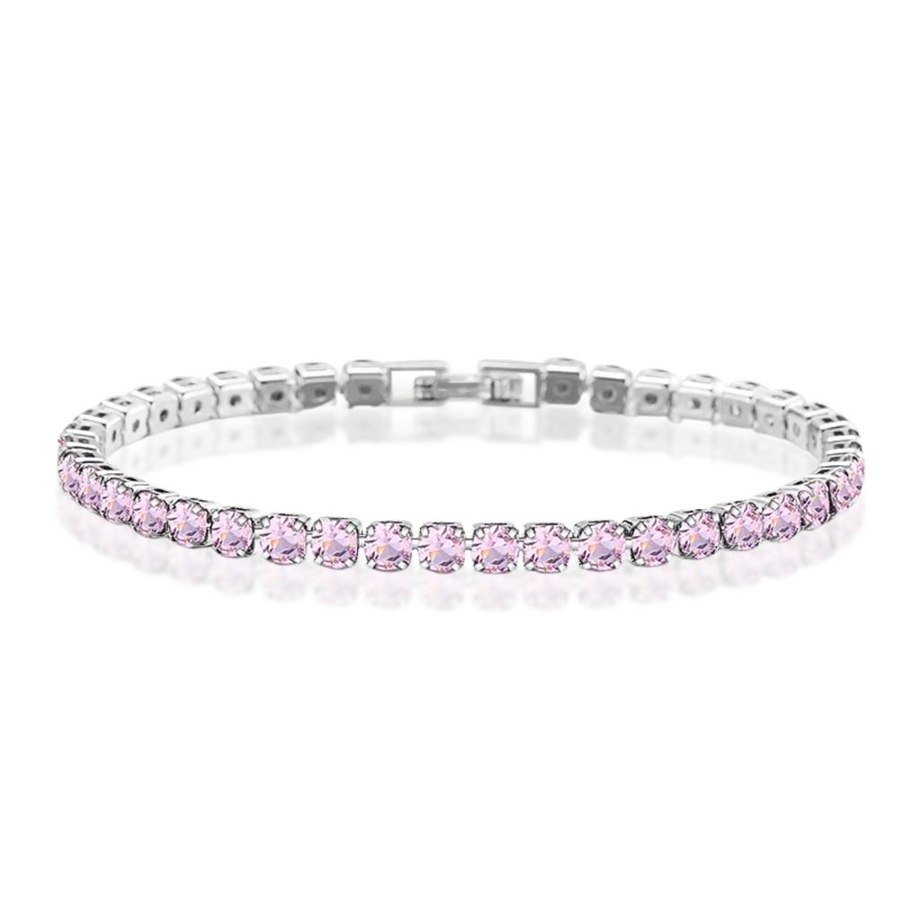 Light of the World Bracelet in Silver with Pink – AMADI Jewelry