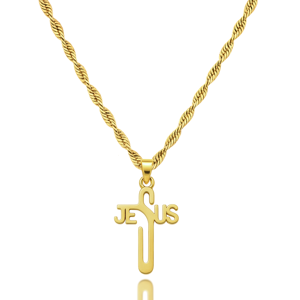 Almighty Jesus Necklace in Gold and Silver – AMADI Jewelry