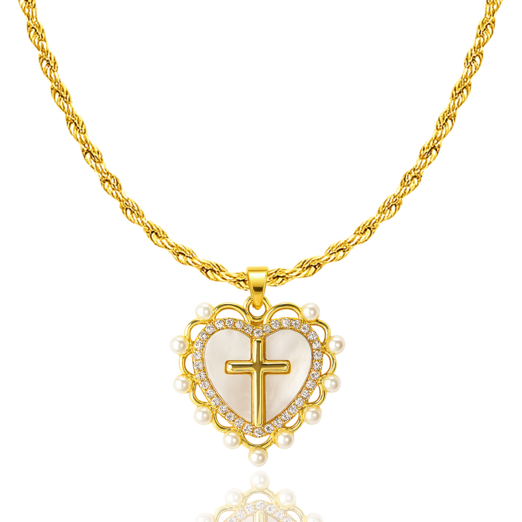 God is Love Necklace in Gold & Silver – AMADI Jewelry