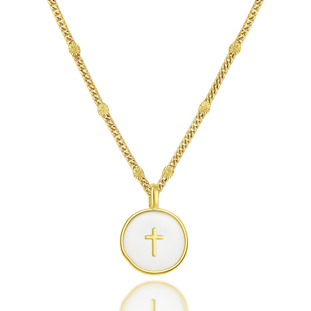 Agape Cross Necklace Gold Silver Dainty Christian Jewelry Faith – AMADI ...