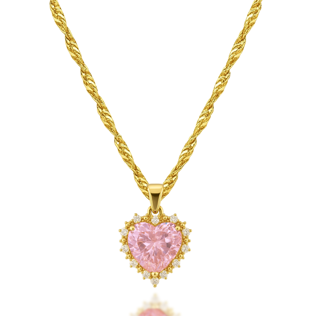 Kind Hearted Pink Necklace | Dainty Christian Jewelry for Women – AMADI ...