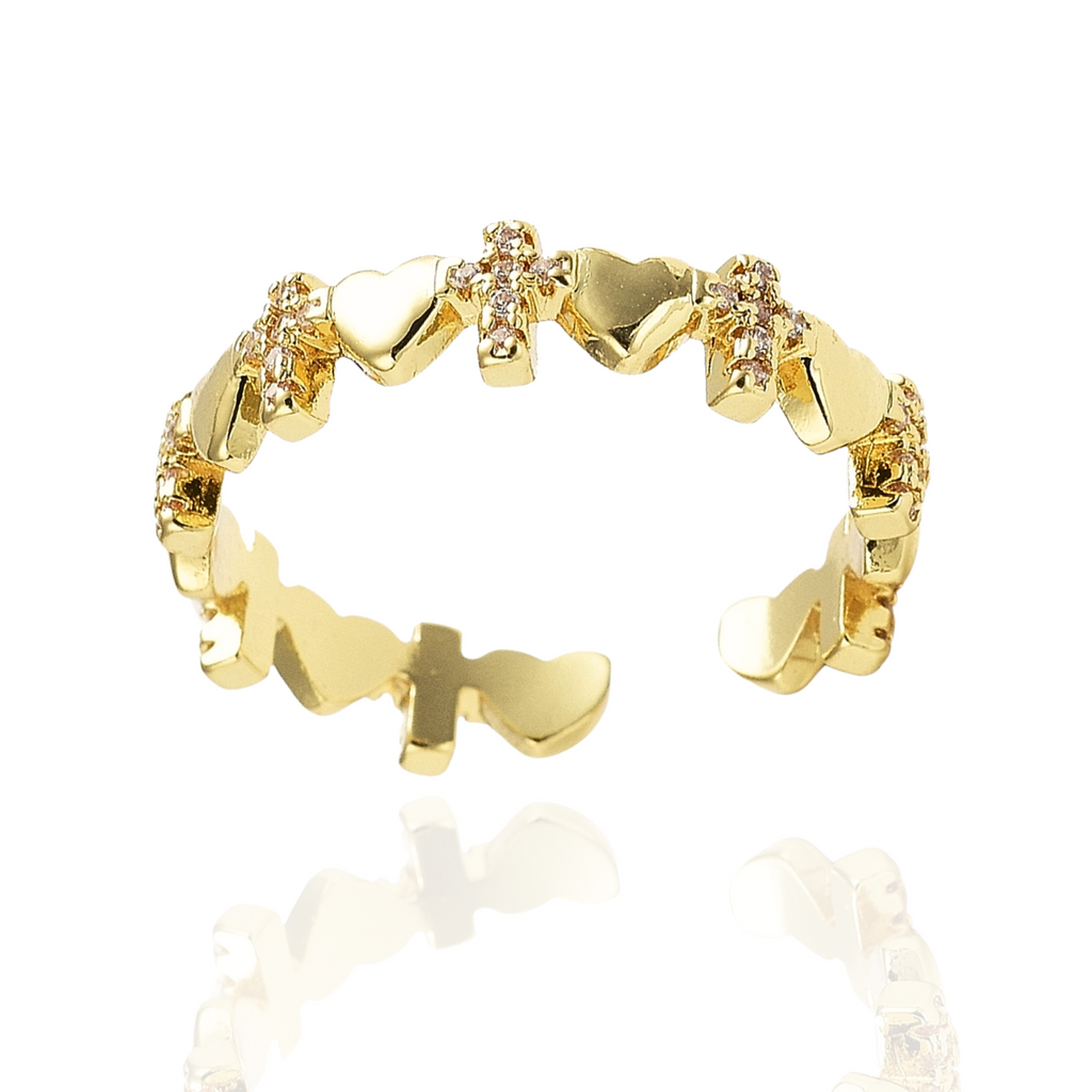 Everlasting Love Adjustable Ring in Gold & Silver – AMADI Jewelry